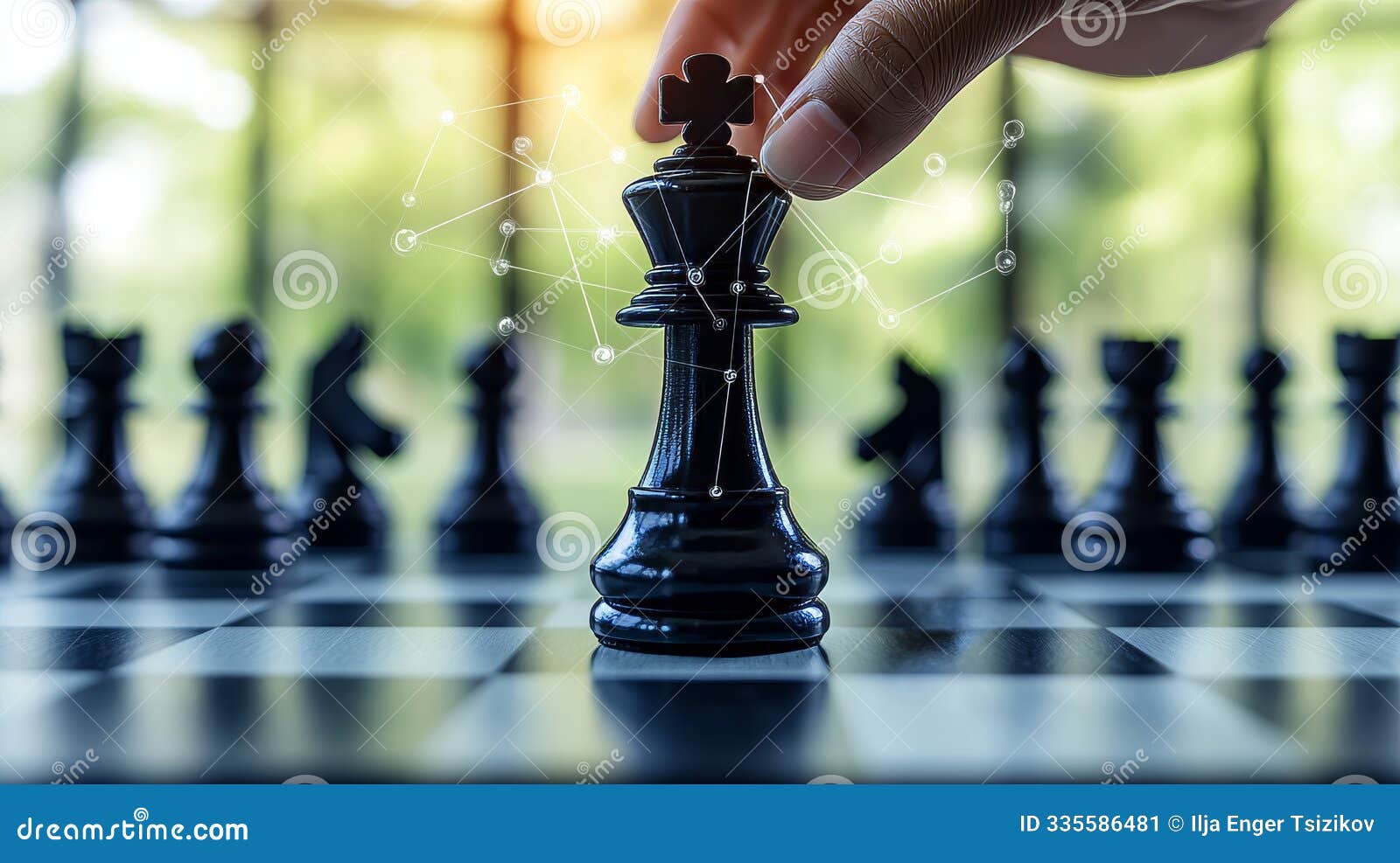 Strategic Planning Chess King, Connected Network System, Double ...