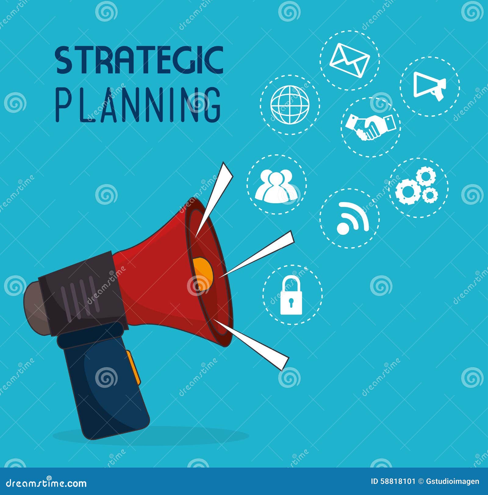 Strategic planning design. stock vector. Illustration of finance - 58818101