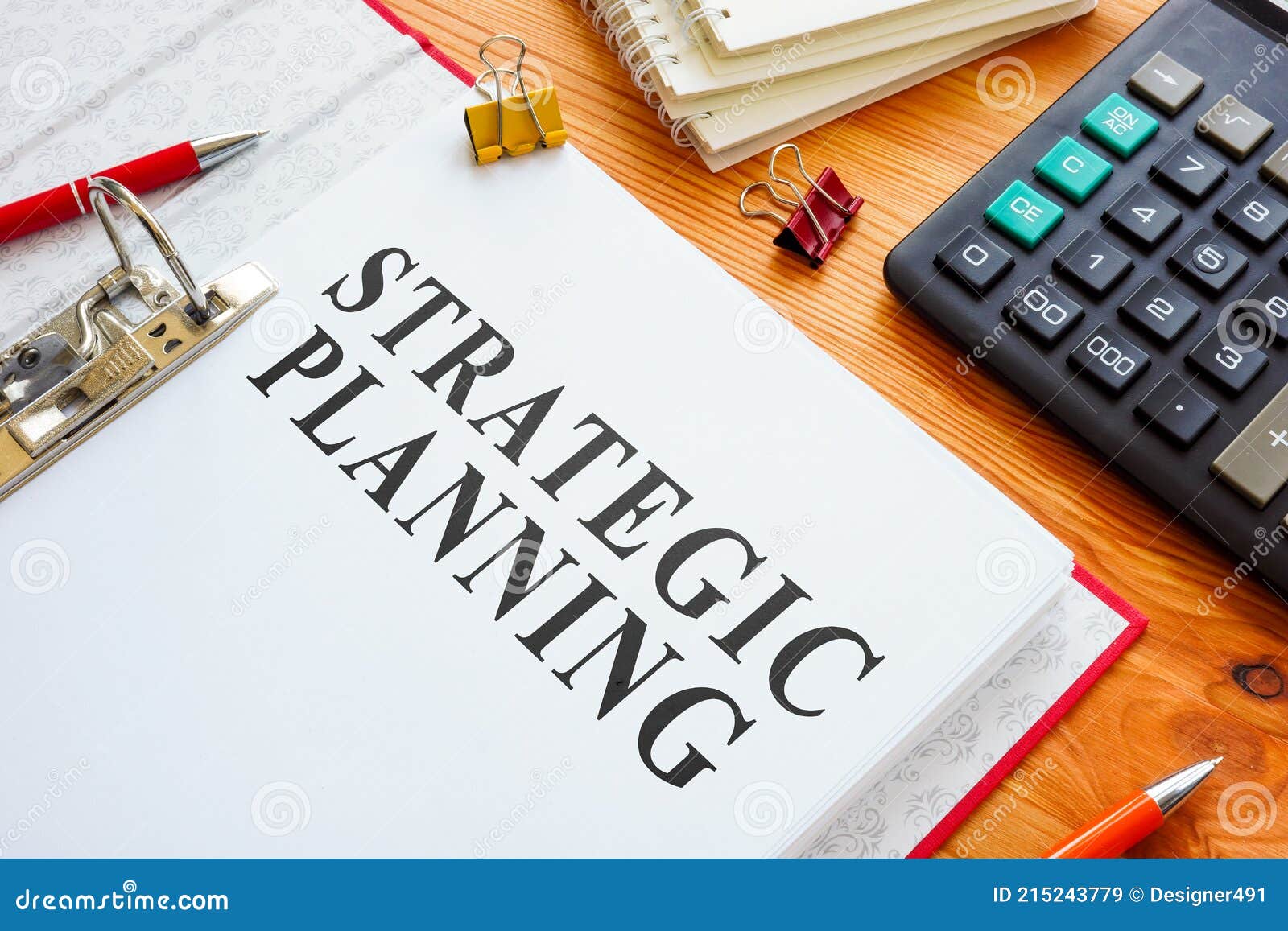 Strategic Planning Documents in the Folder. Stock Image - Image of ...