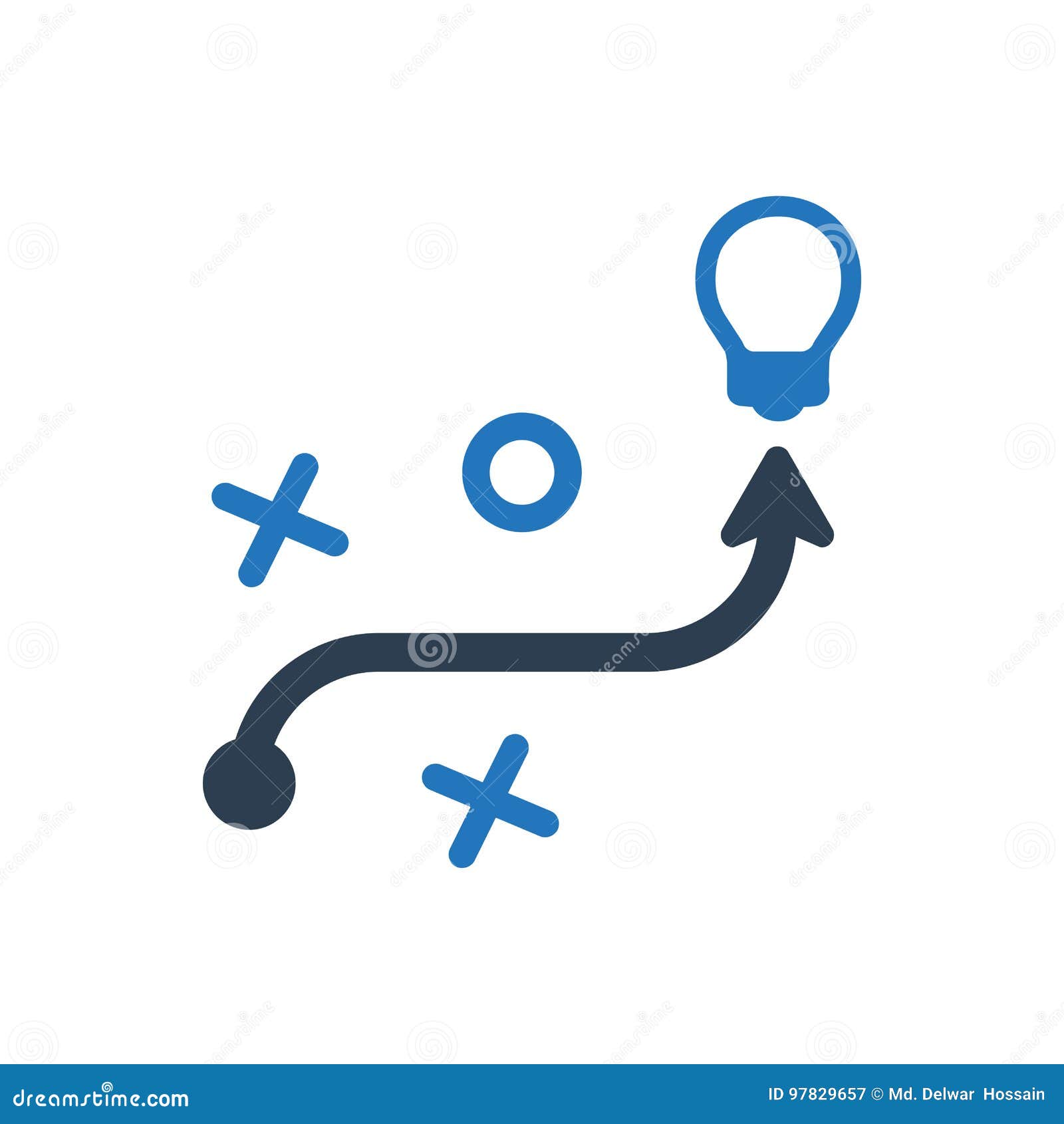 Strategic Planning Icon stock vector. Illustration of solution - 97829657