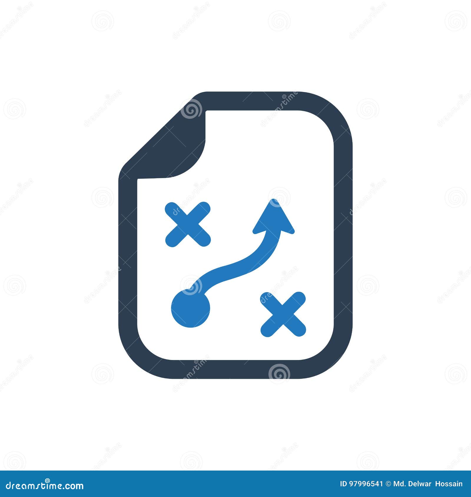 Strategic Planning Icon stock vector. Illustration of strategy - 97996541
