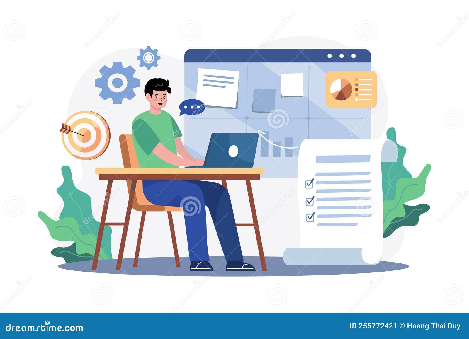 Strategic Planning Illustration Concept. a Flat Illustration Isolated ...