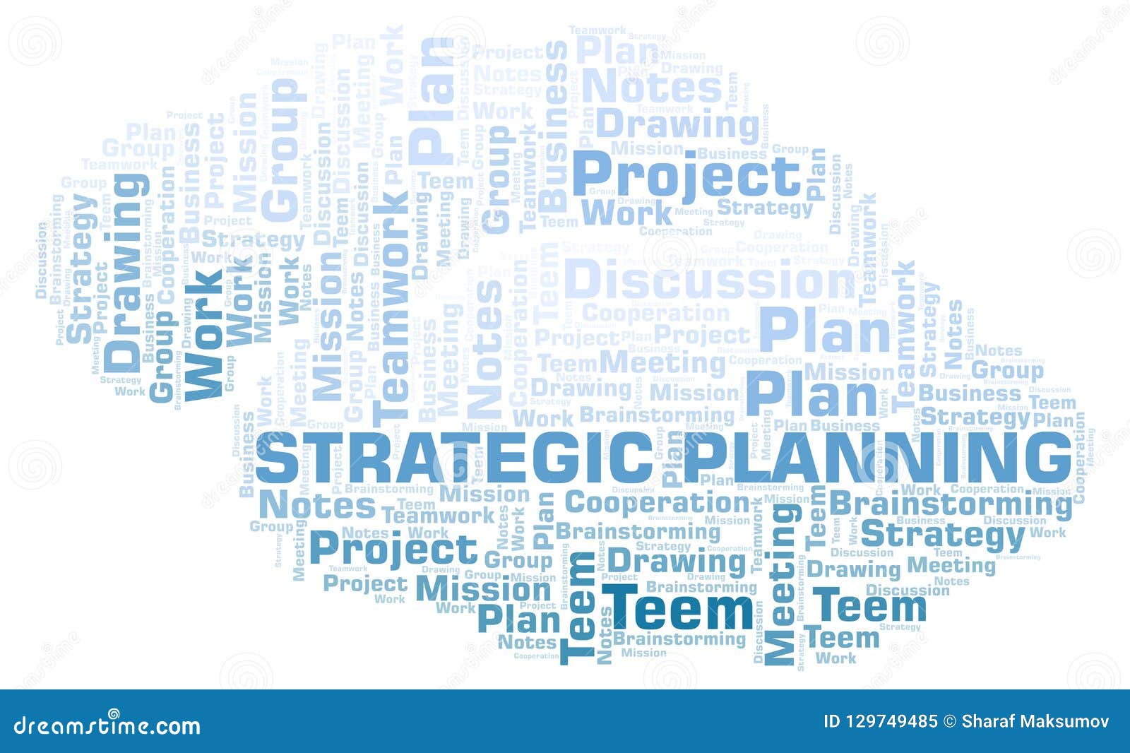 Strategic Planning Word Cloud. Stock Illustration - Illustration of ...