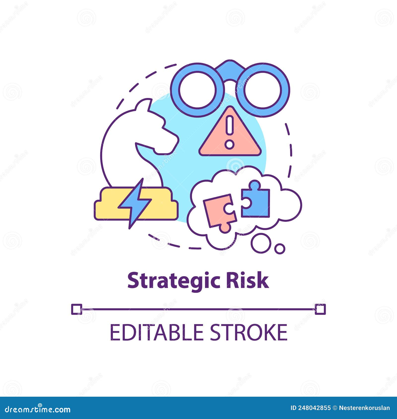 Strategic Risk Concept Icon Cartoon Vector | CartoonDealer.com #248042855