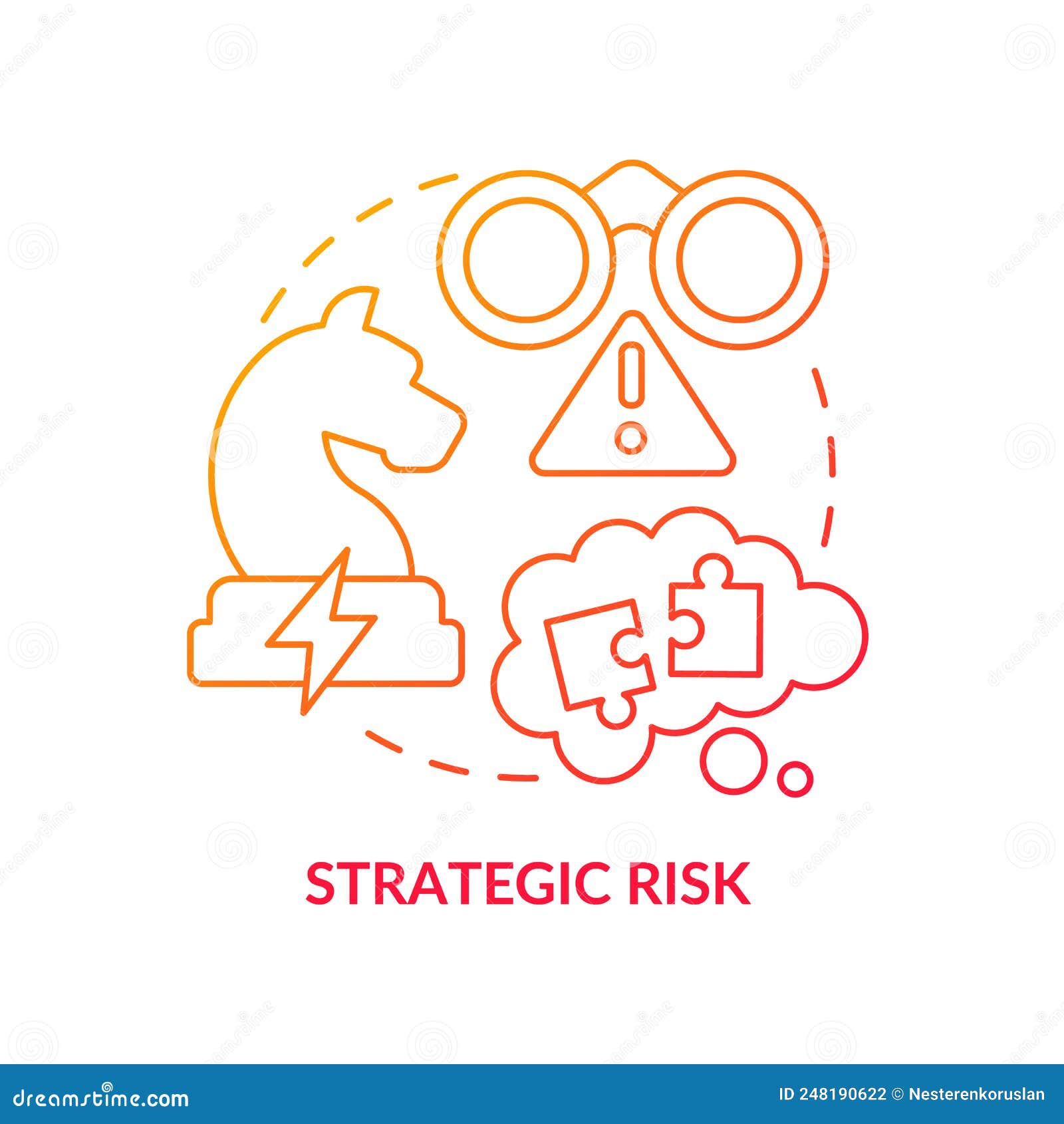 Strategic Risk Concept Icon Cartoon Vector | CartoonDealer.com #248042855