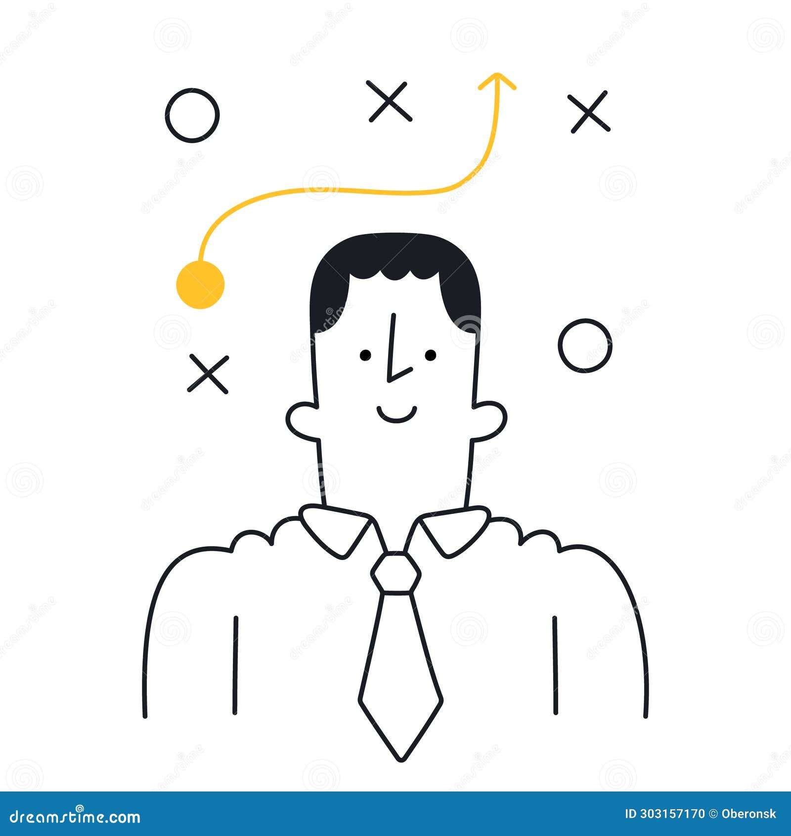 Strategic Thinking Businessman - Visualizing Success! Doodle Style with ...