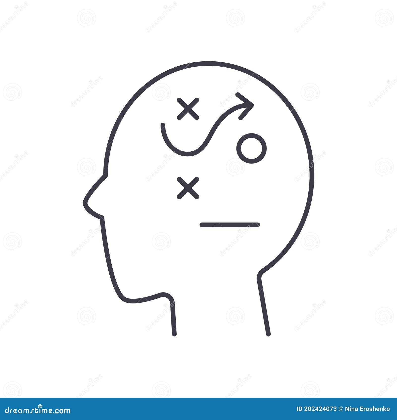 Strategic Thinking Icon, Linear Isolated Illustration, Thin Line Vector ...