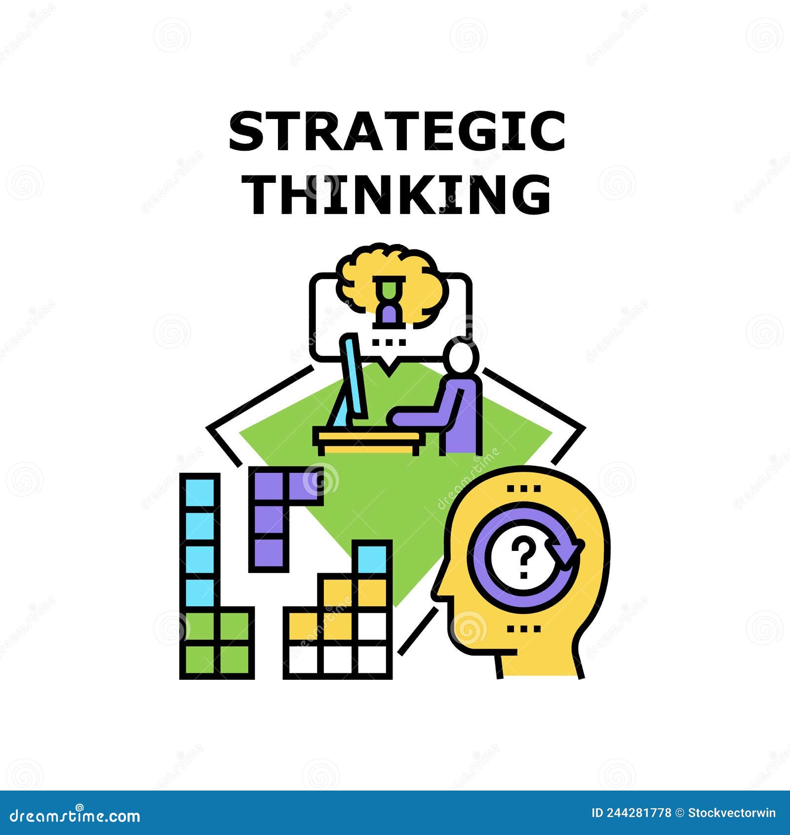 Strategic Thinking Vector Concept Illustration Stock Vector ...