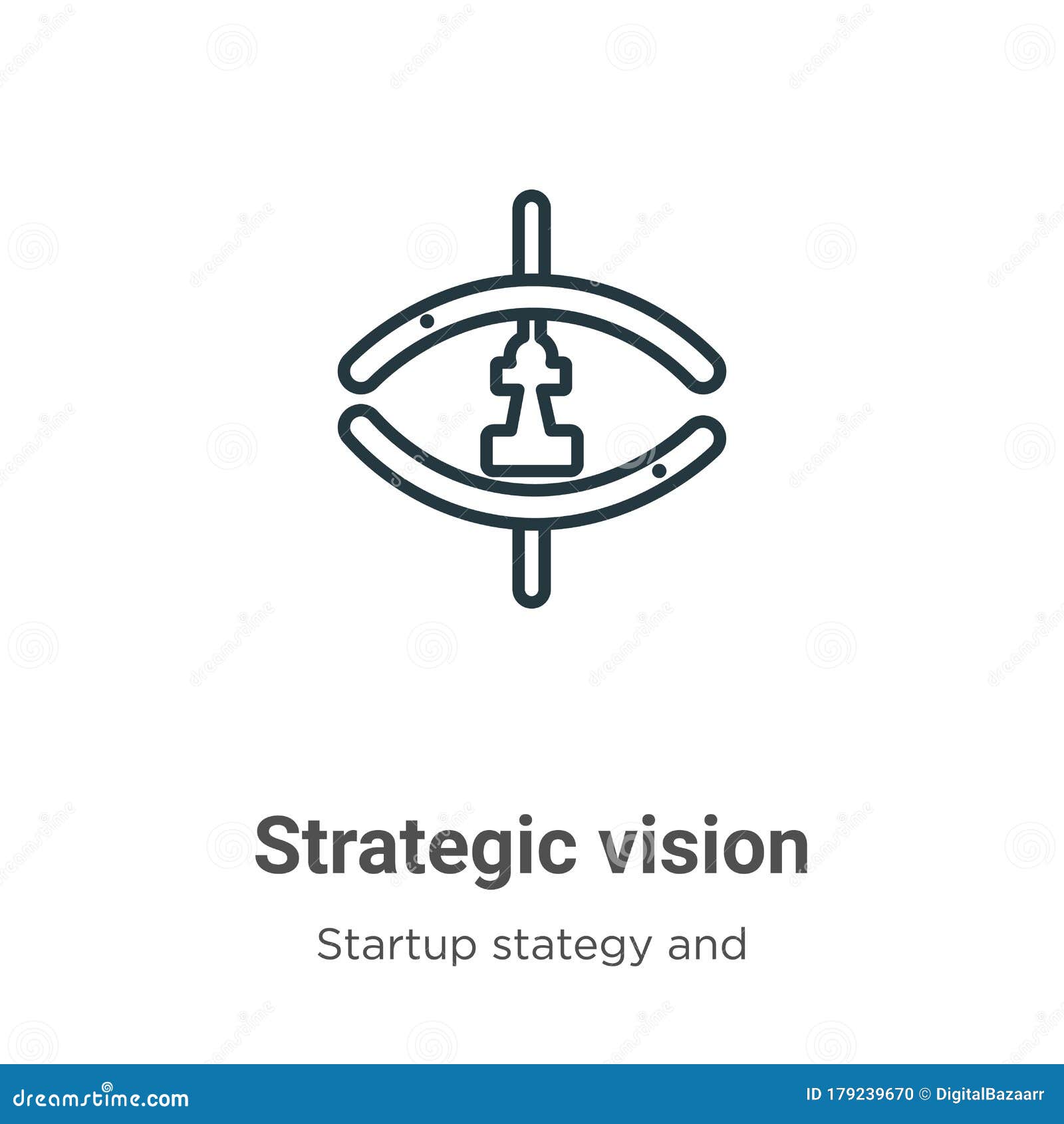 Strategic Vision Outline Vector Icon. Thin Line Black Strategic Vision ...