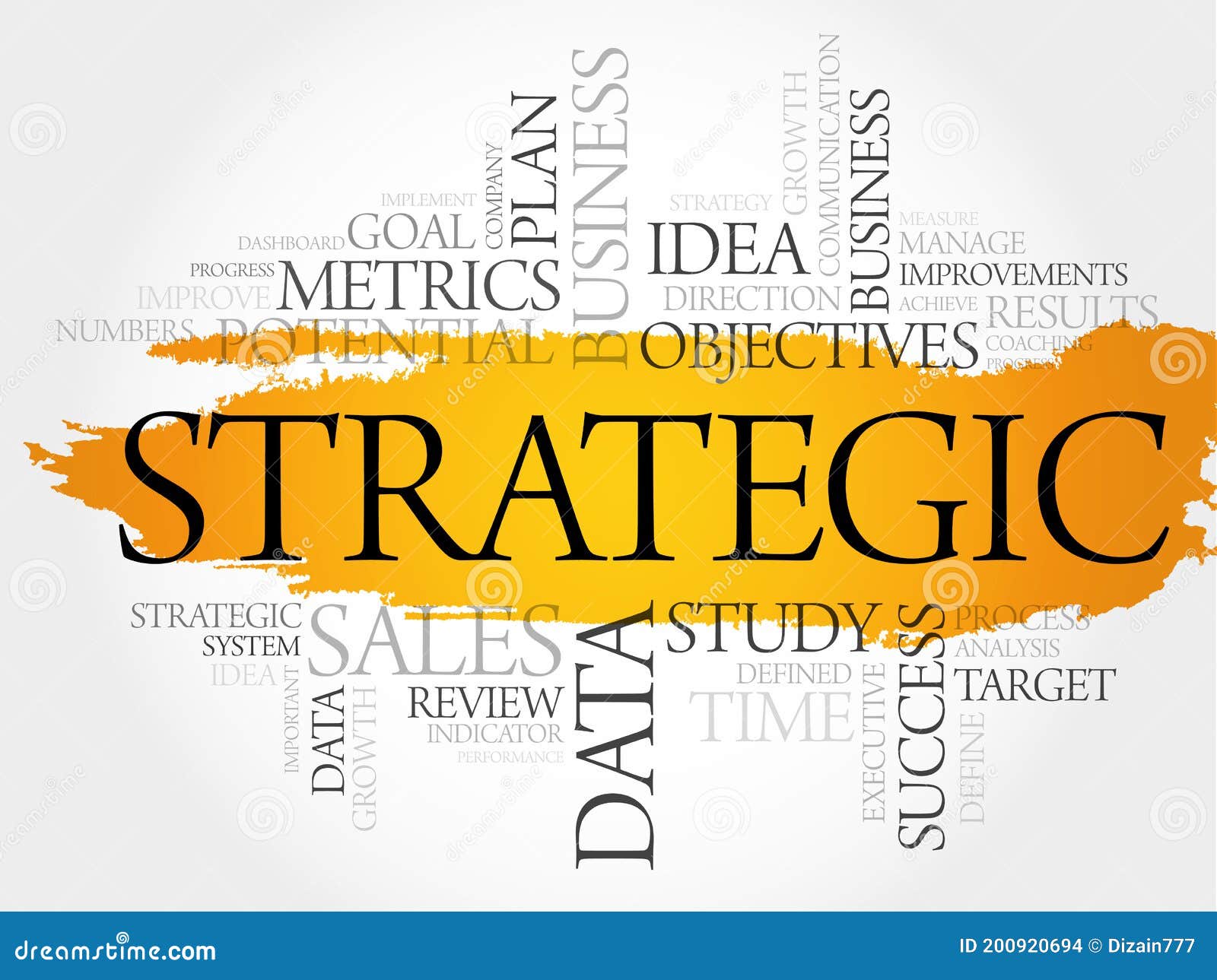 Strategic word cloud stock illustration. Illustration of cloud - 200920694