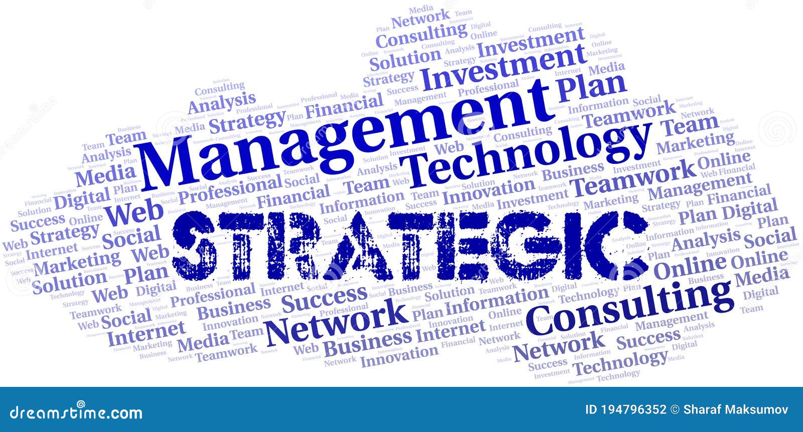Strategic Word Cloud Create with Text only. Stock Illustration ...