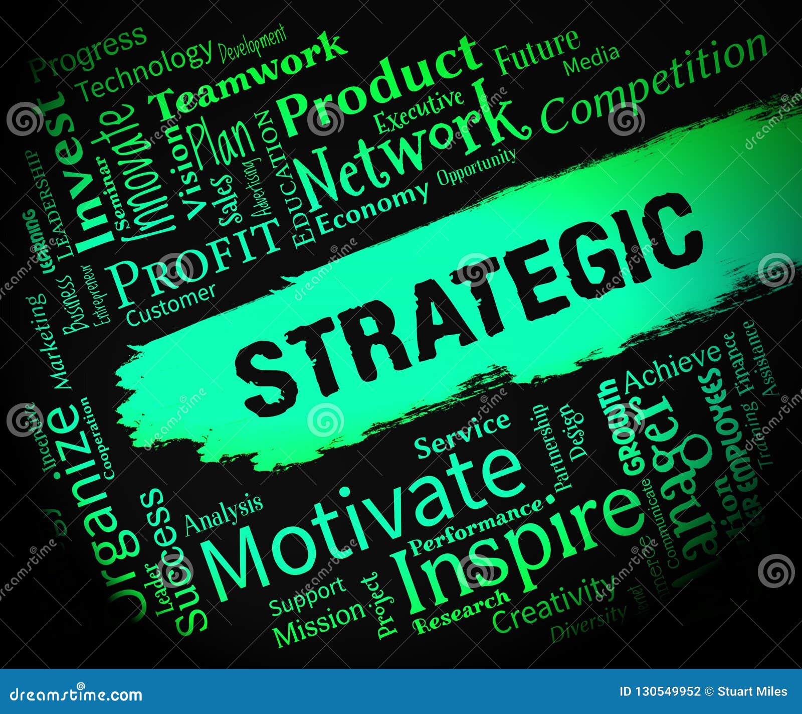 Strategic Words Indicating Business Strategy and Plans Stock ...
