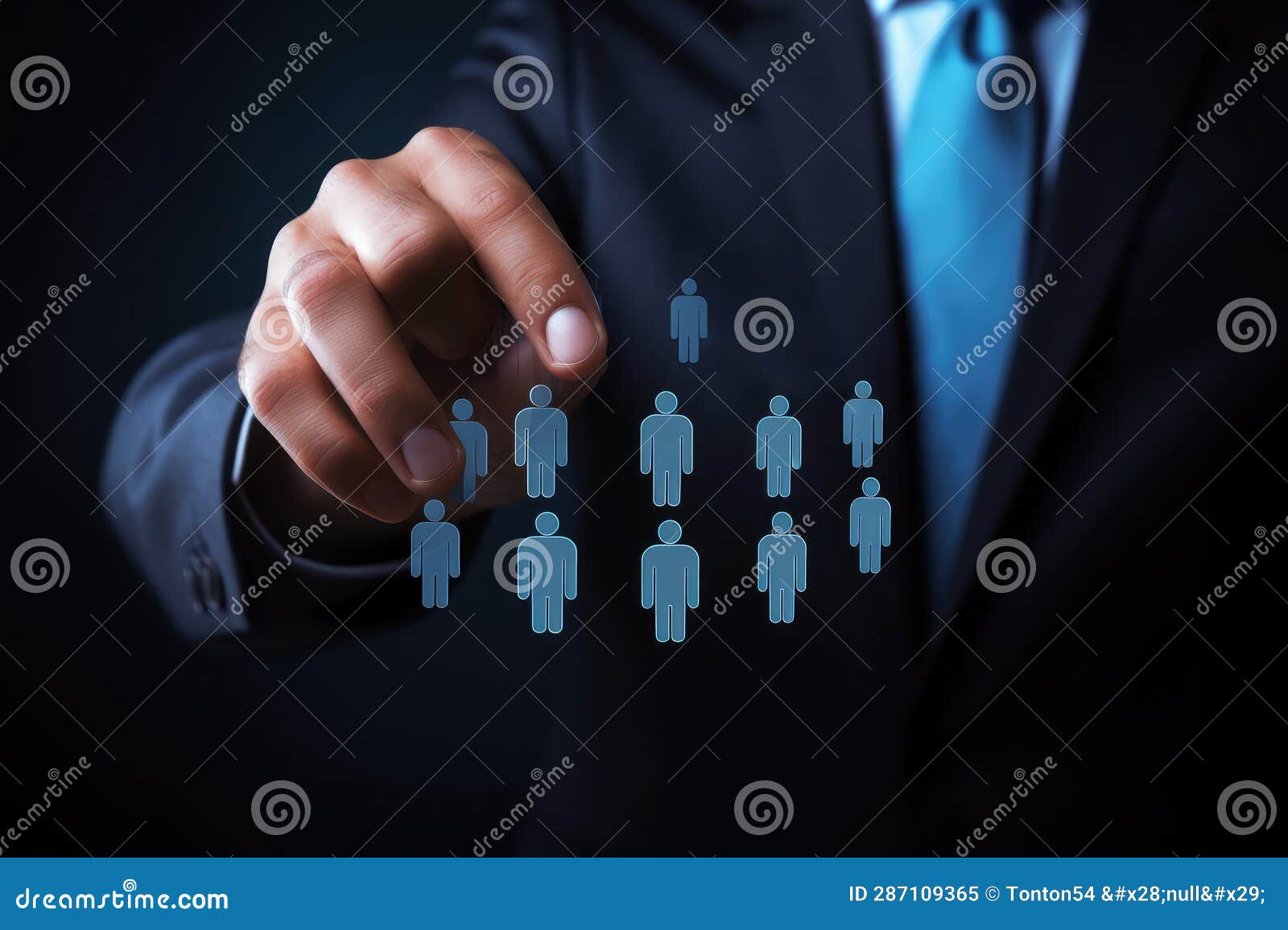 "Strategic Workforce Curation Businessman Navigating HR Selection Stock ...