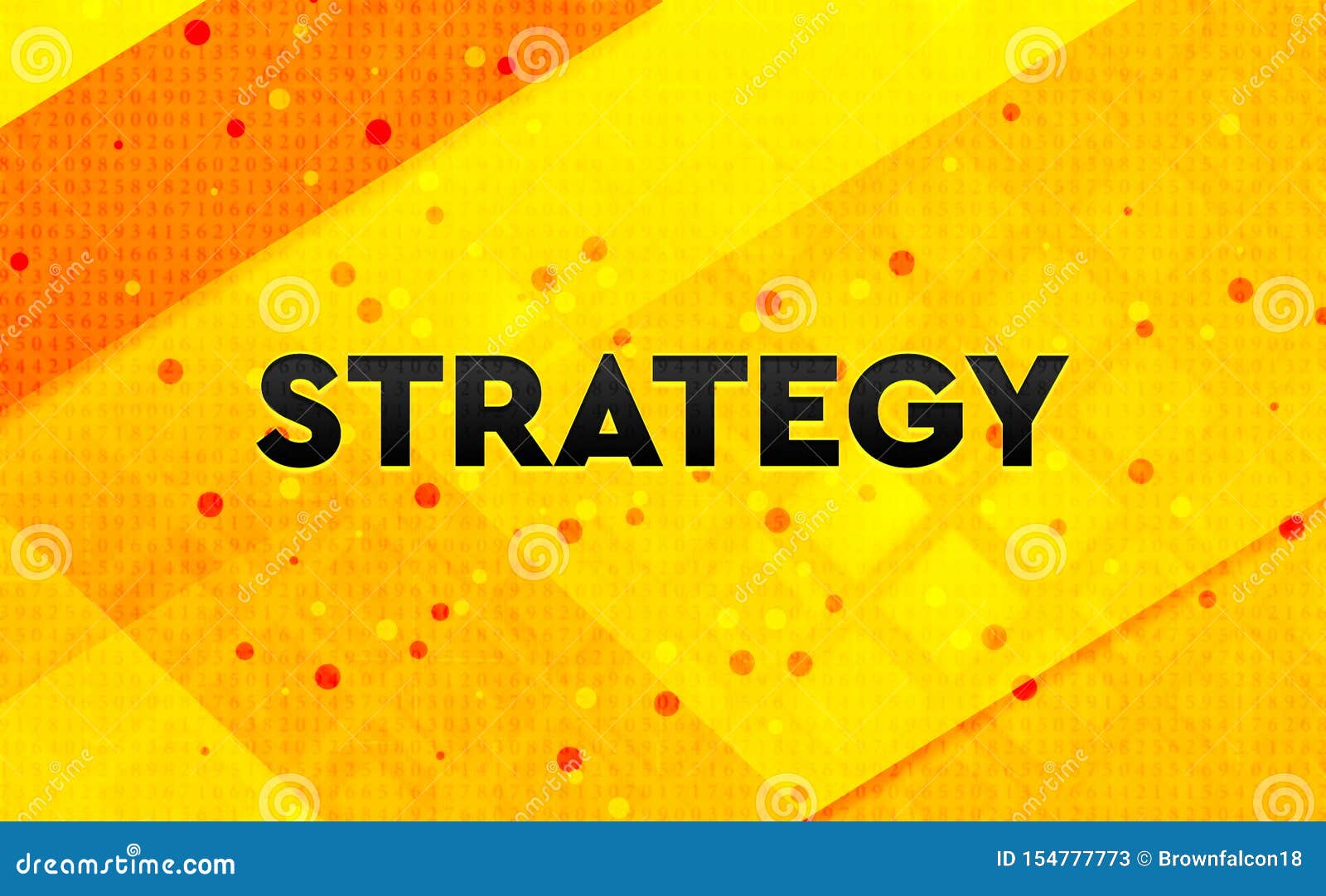 Strategy Abstract Digital Banner Yellow Background Stock Illustration ...