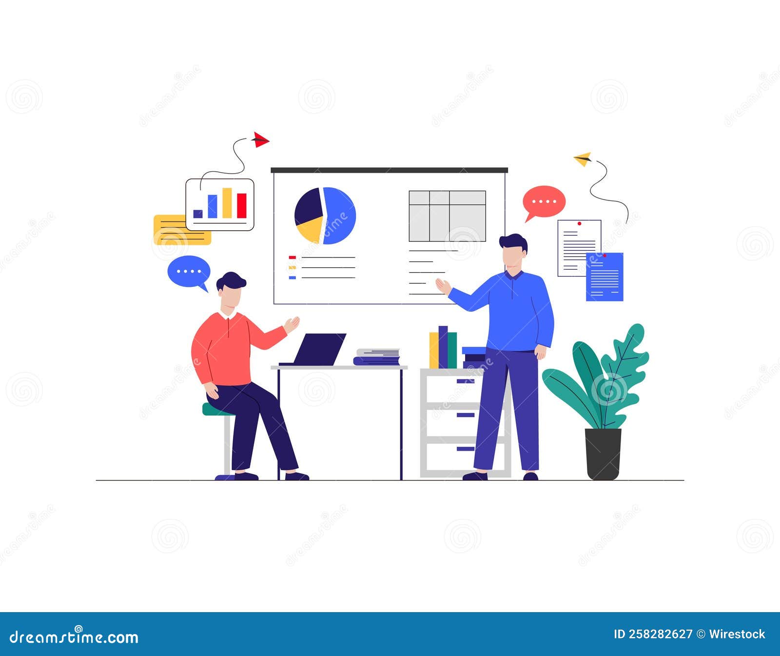 Strategy Analysis Presentation Background Stock Illustration ...