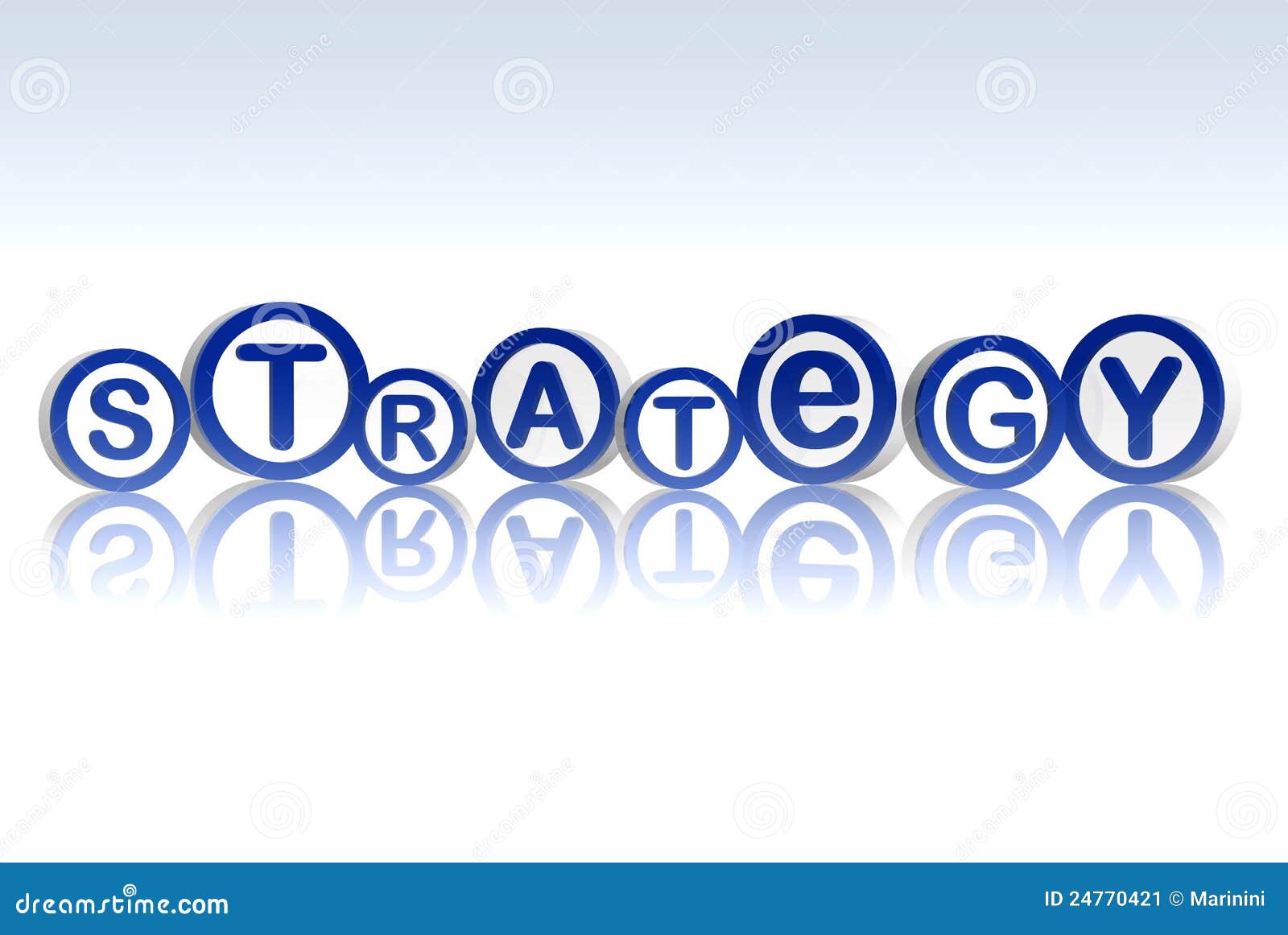 Strategy in blue circles stock illustration. Illustration of creativity ...