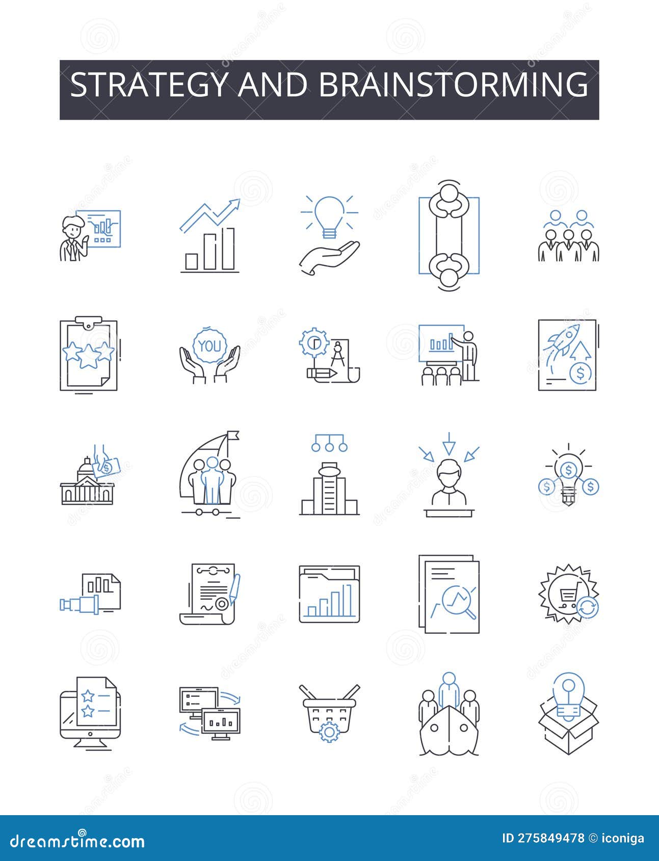 Strategy and Brainstorming Line Icons Collection. Leadership, Decision ... Strategy and Brainstorming Line Icons Collection. Leadership, Decision ...
