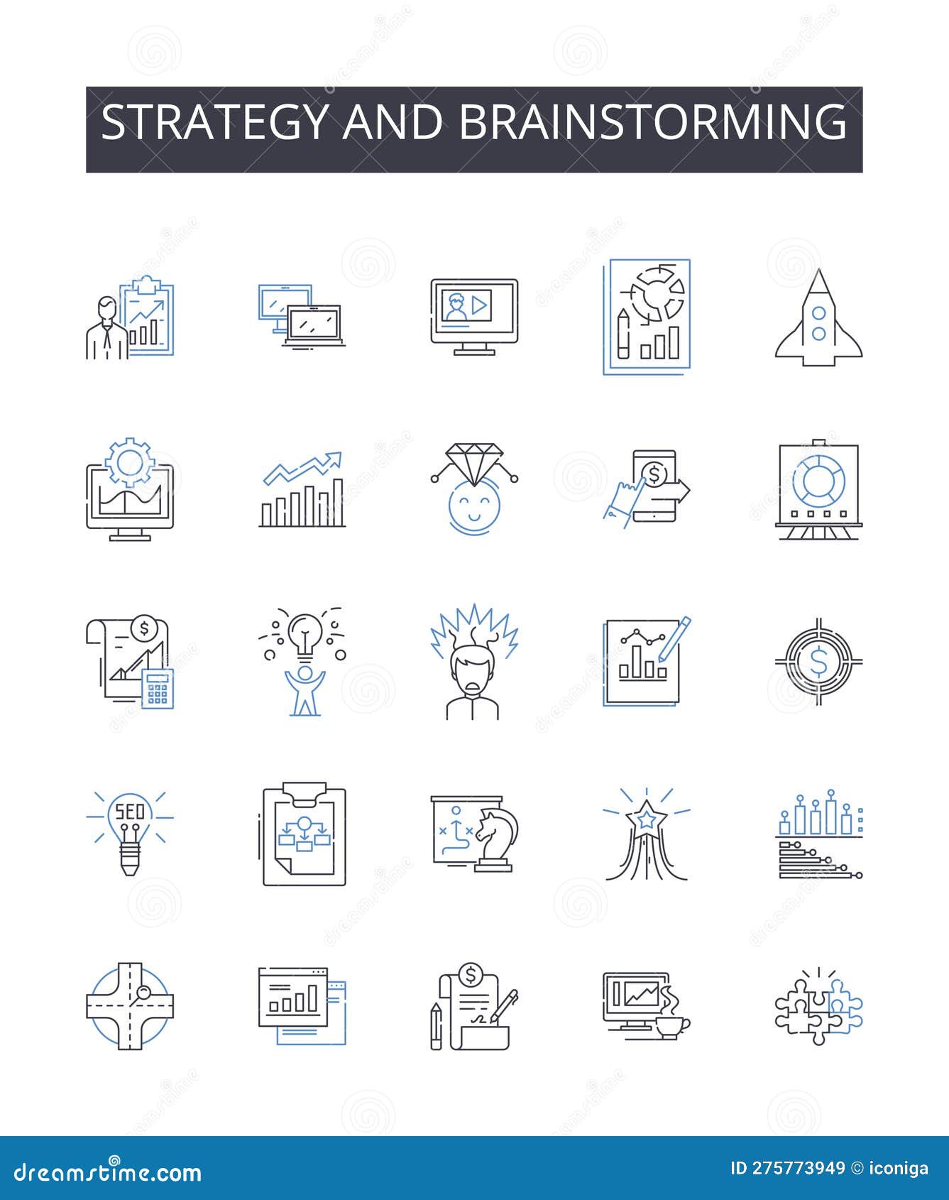 Identifying And Categorizing Line Icons Collection. Sorting, Labeling ... Identifying And Categorizing Line Icons Collection. Sorting, Labeling ...