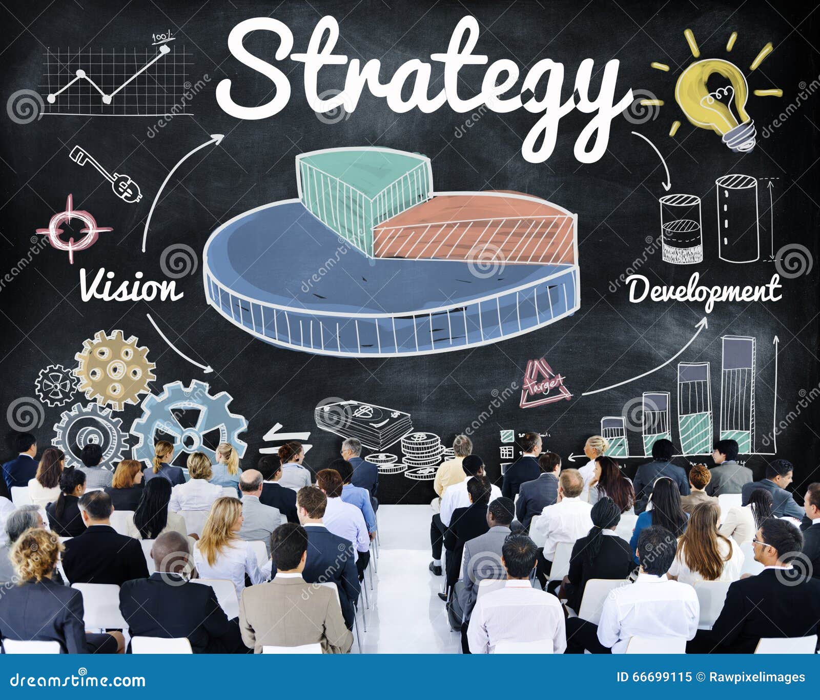 Strategy Business Chart Vision Development Concept Stock Image - Image ...
