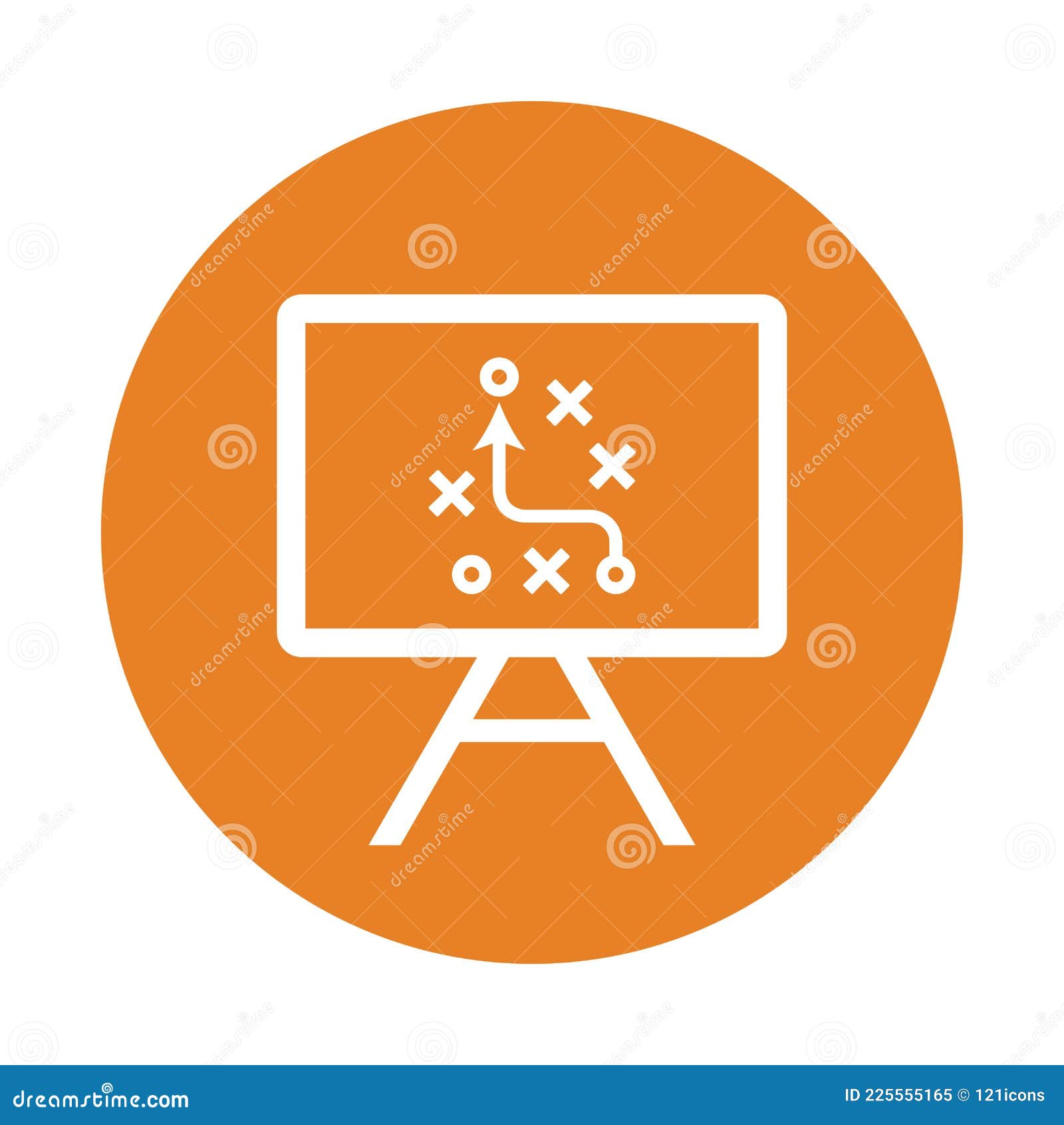 Strategy, Business Icon. Orange Color Vector EPS Stock Vector ...