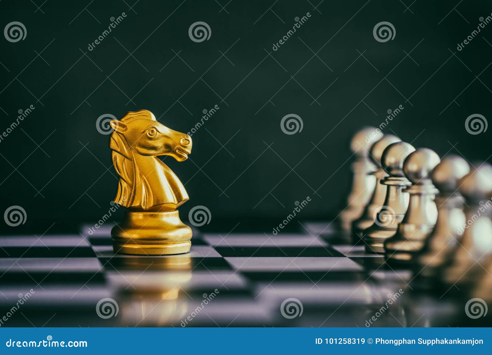 Strategy Chess Battle Intelligence Challenge Game on Chessboard. Stock ...