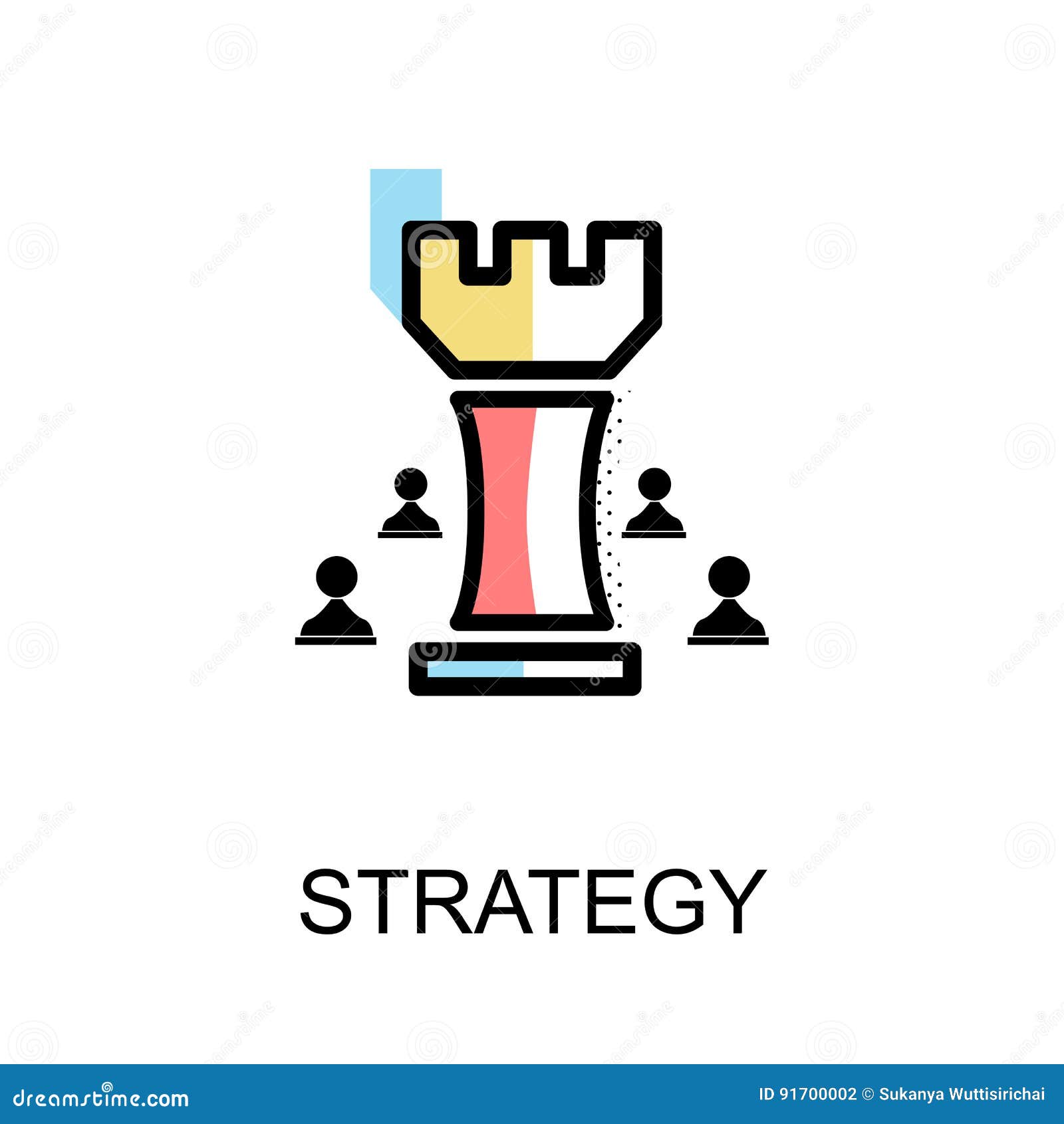 Strategy Chess Graphic Icon.Vector Illustration. Stock Illustration ...