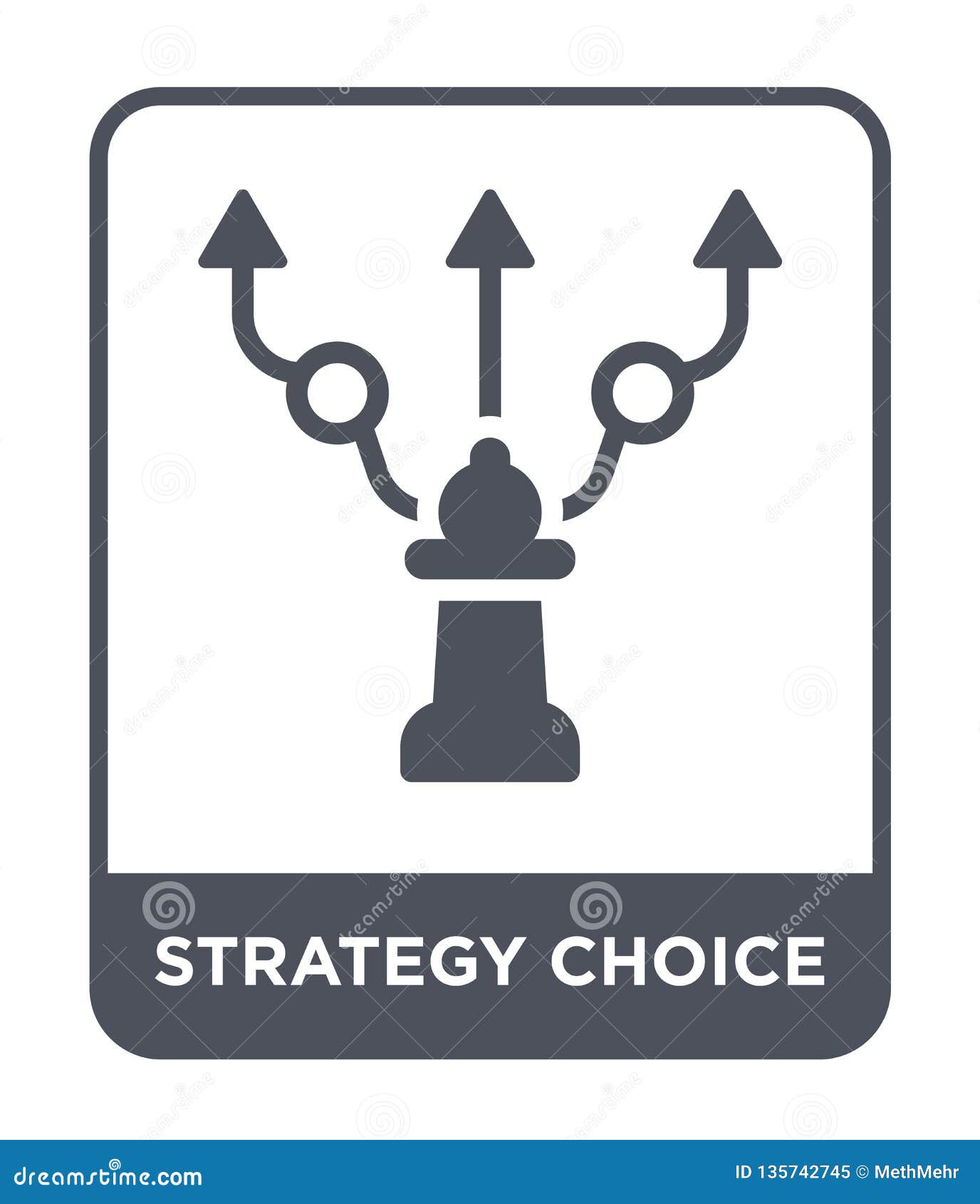 Strategy Choice Icon in Trendy Design Style. Strategy Choice Icon ...