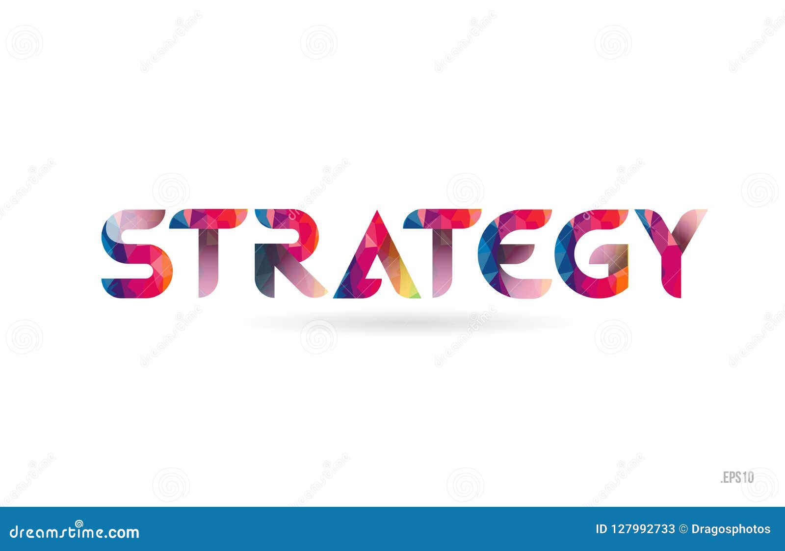 Strategy Colored Rainbow Word Text Suitable for Logo Design Stock ...