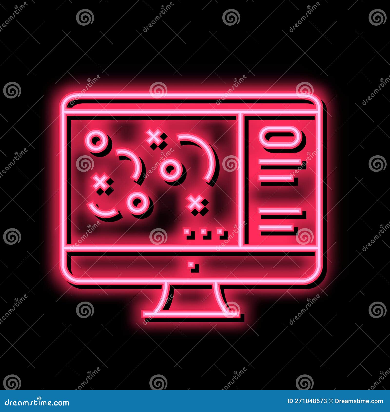 Strategy on Computer Screen Color Icon Vector Illustration Stock Vector ...