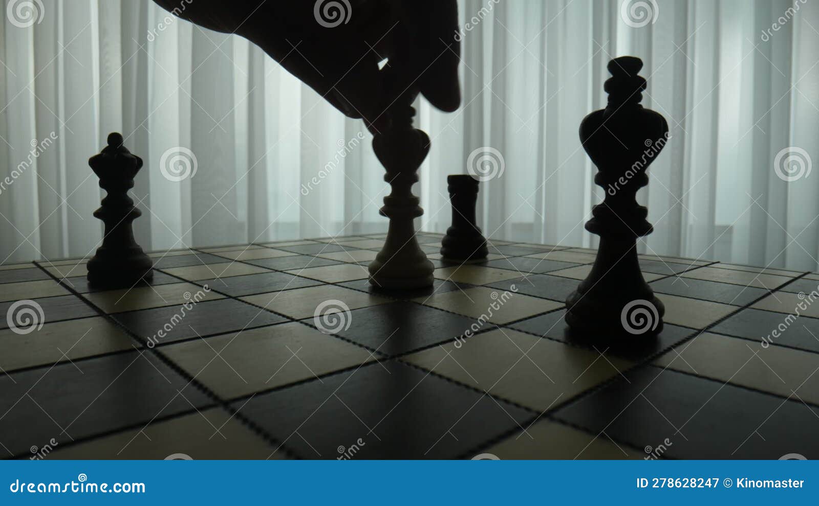 Strategy Concept of Chess Board Game. Macro Dolly Moving Forward. Stock ...
