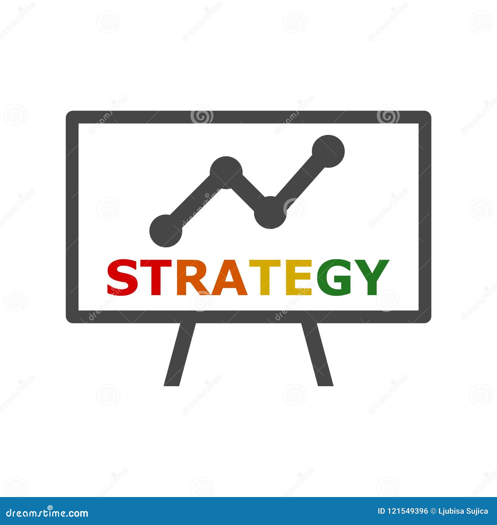 Strategy Concept Illustration Simple Vector Illustration Stock Vector