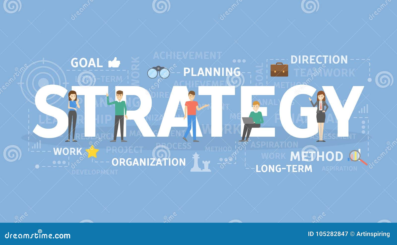 Strategy Concept Illustration. Stock Vector - Illustration of business ...