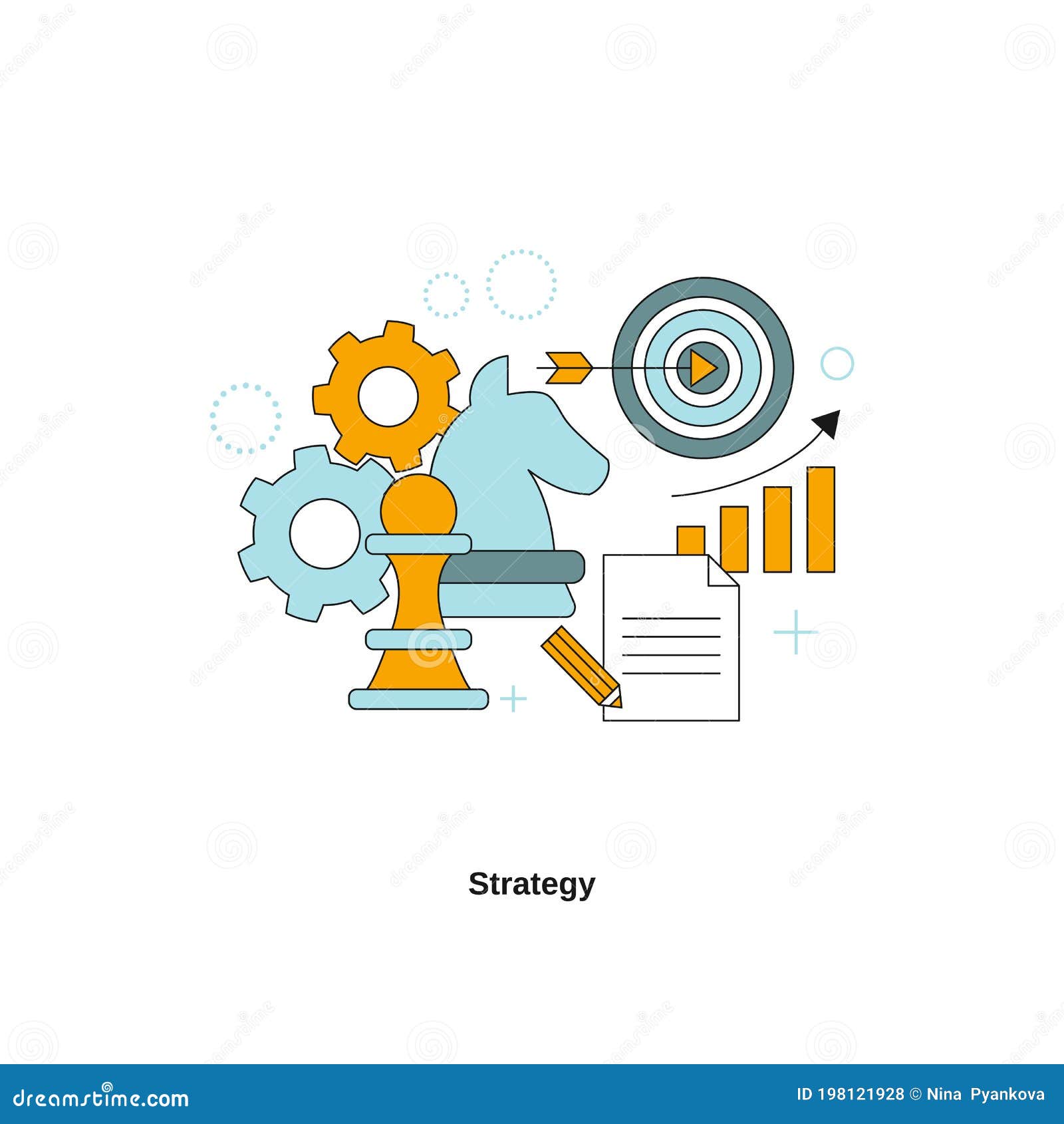 Strategy Concept Illustration Stock Vector - Illustration of chess ...