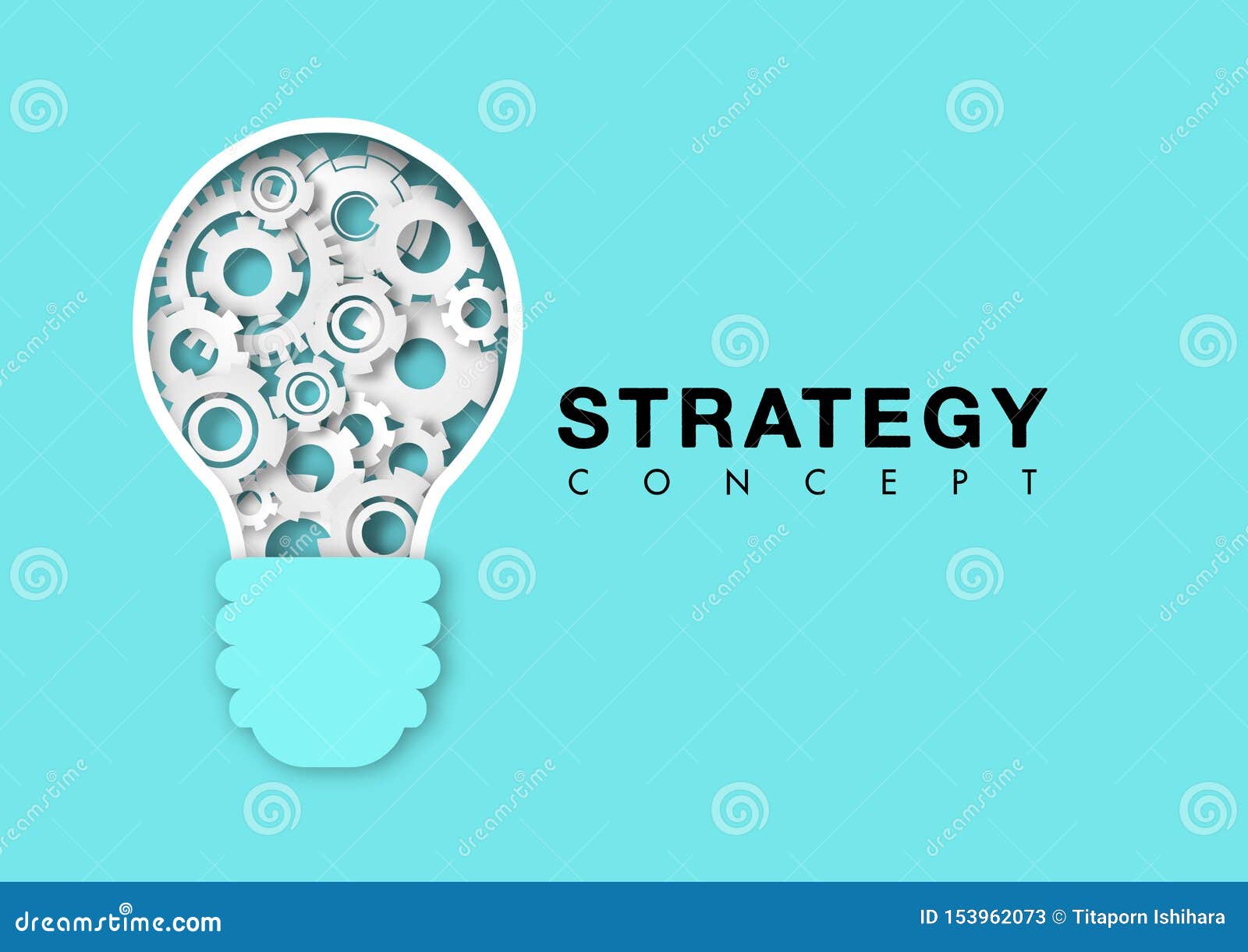 Strategy Concept with Light Bulb Gears Vector Stock Vector ... Strategy Concept with Light Bulb Gears Vector Stock Vector ...