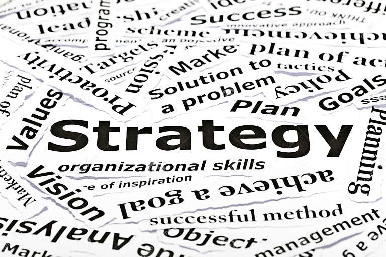 Strategy Concept with Other Related Words Stock Image - Image of paper ...