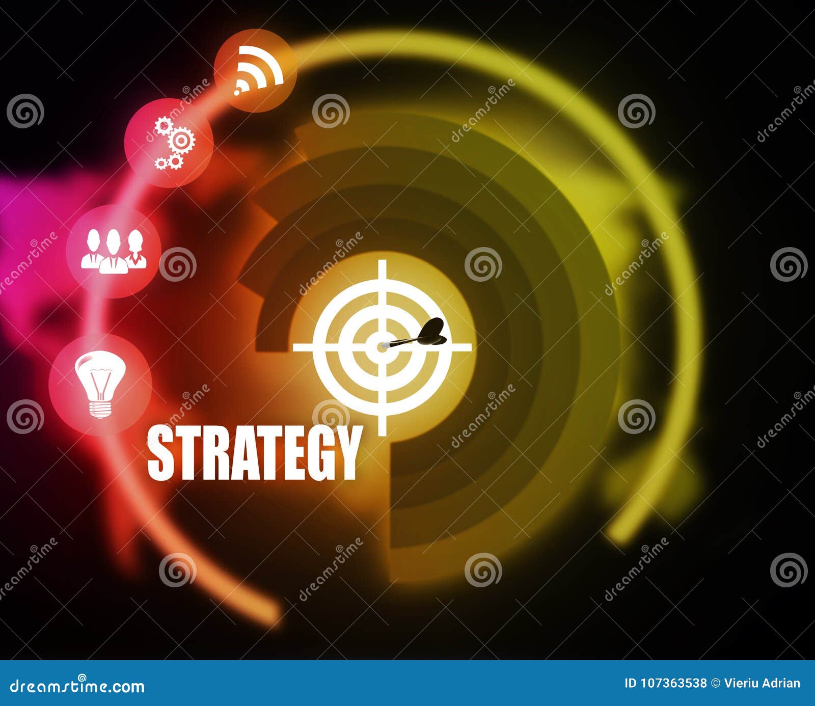 Strategy Concept Plan Graphic Stock Illustration - Illustration of ...