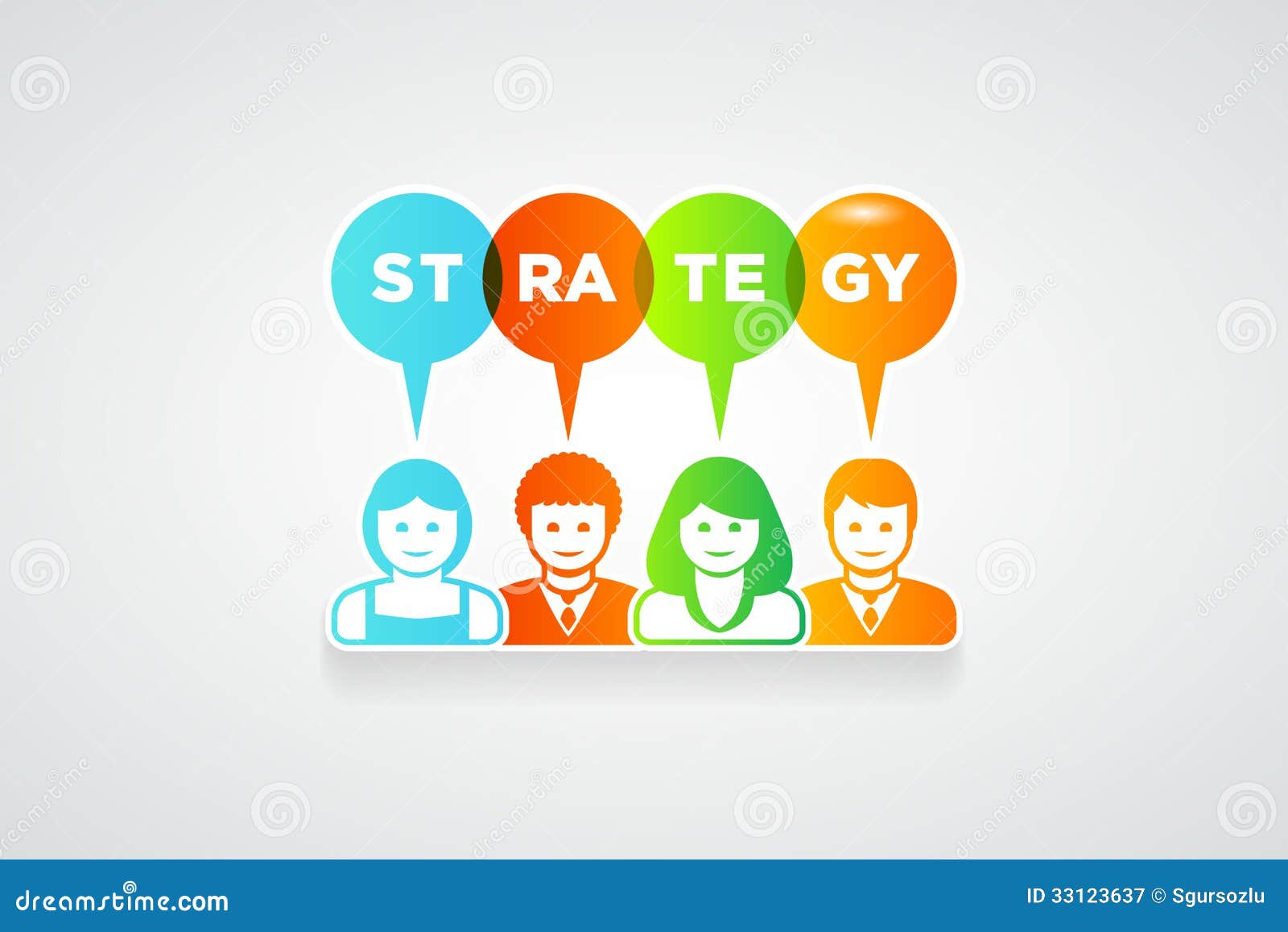 Strategy concept stock vector. Illustration of communication - 33123637