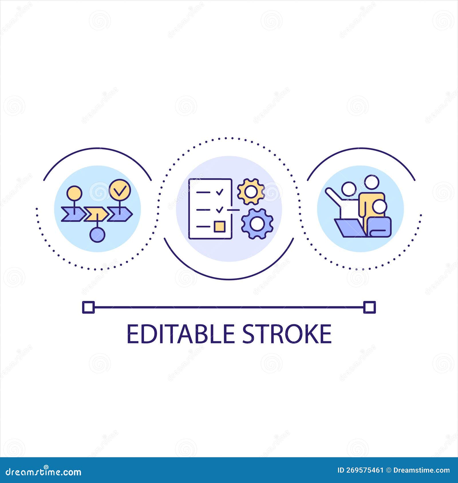 Strategy of Corporate Development Loop Concept Icon Stock Vector ...