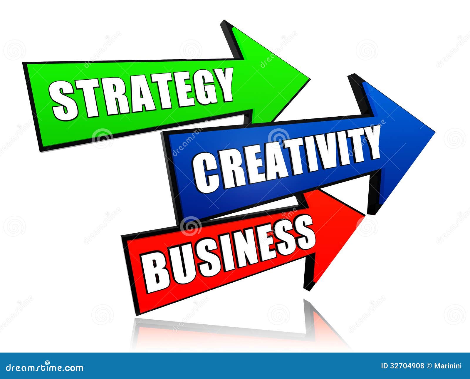 Strategy, Creativity, Business in Arrows Stock Illustration ...