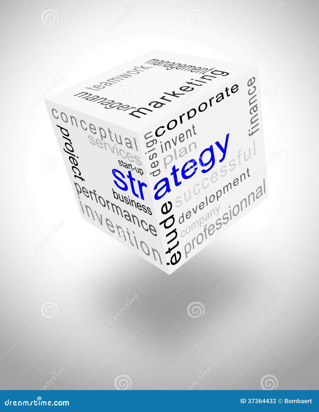 Strategy cube stock illustration. Illustration of symbol - 37364432