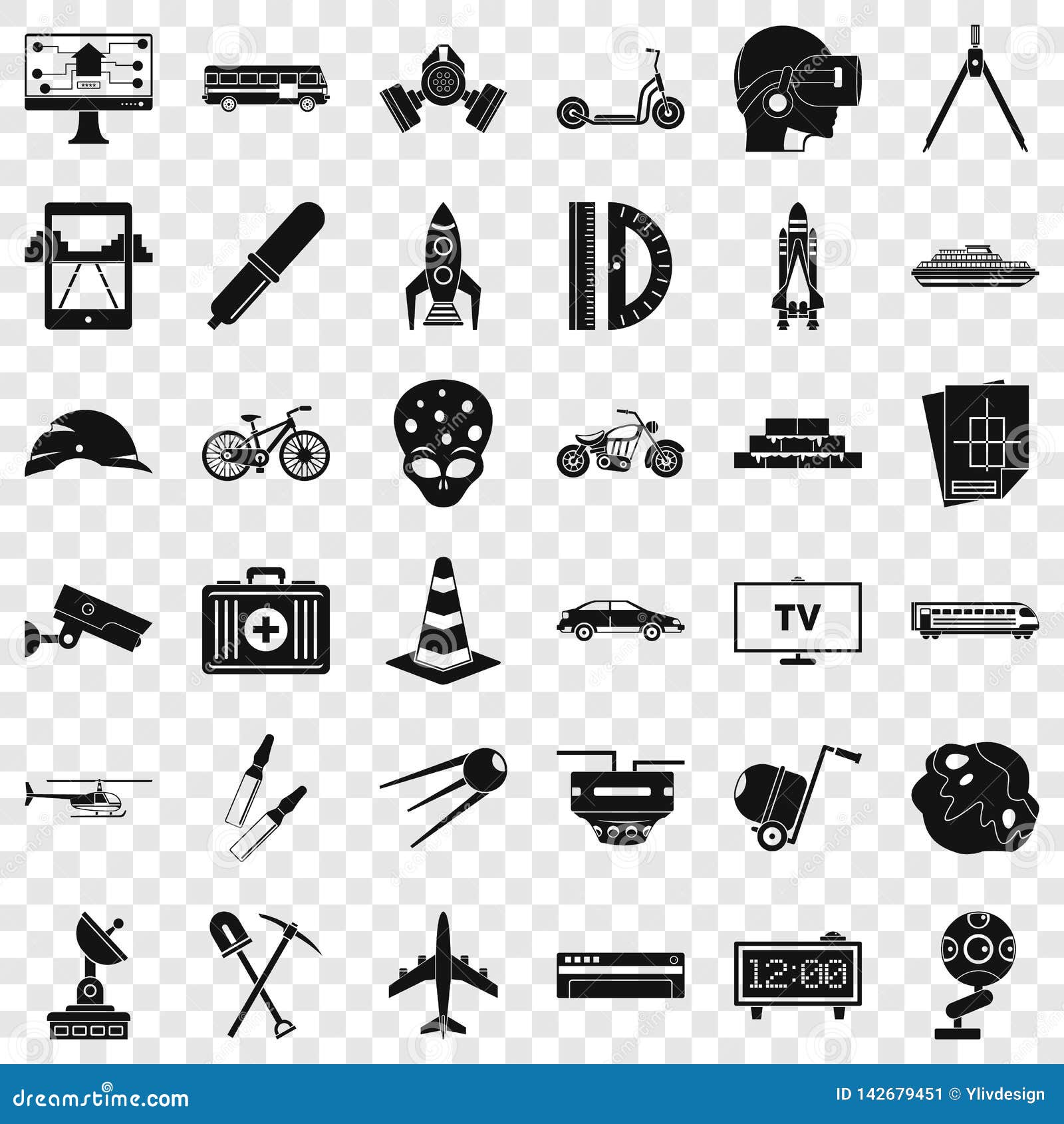 Strategy Development Icons Set, Simple Style Stock Vector ...