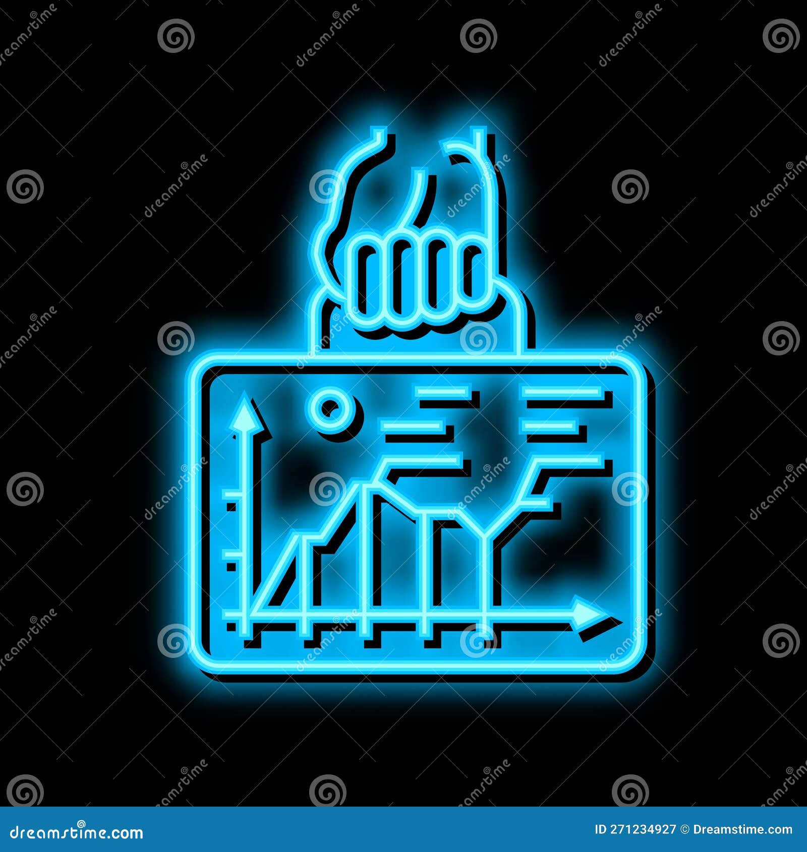 Strategy Development Neon Glow Icon Illustration Stock Vector ...