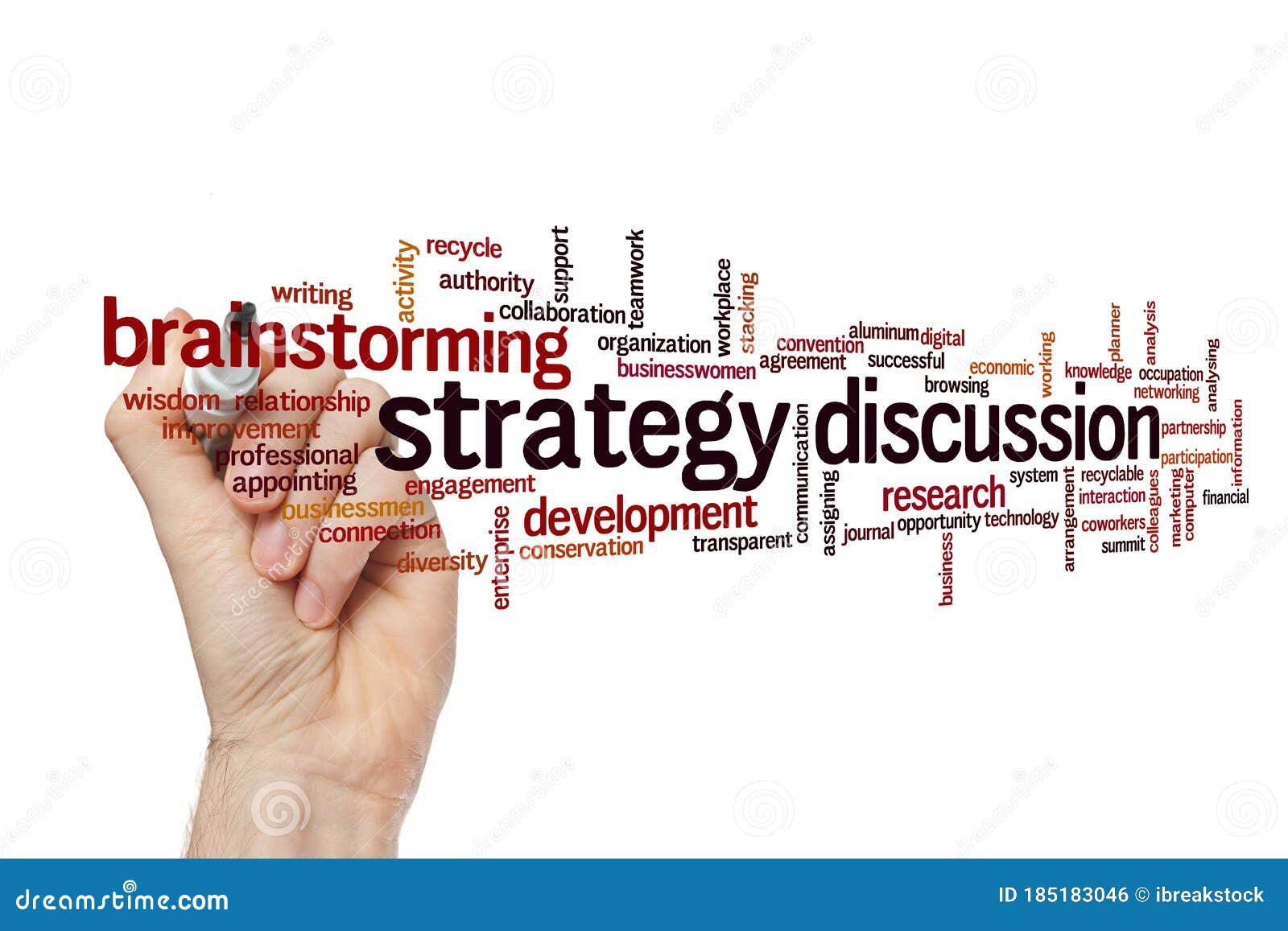 Strategy Discussion Word Cloud Concept Stock Illustration ...