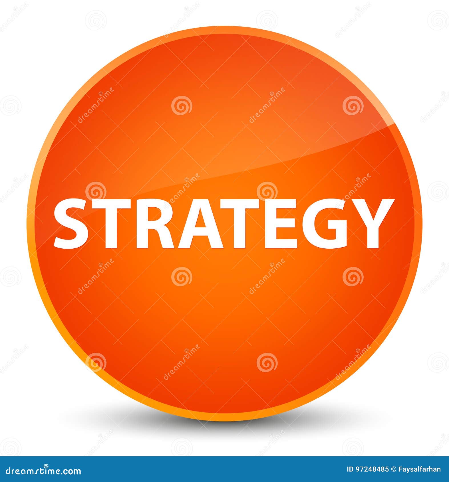 Strategy Elegant Orange Round Button Stock Illustration - Illustration ...