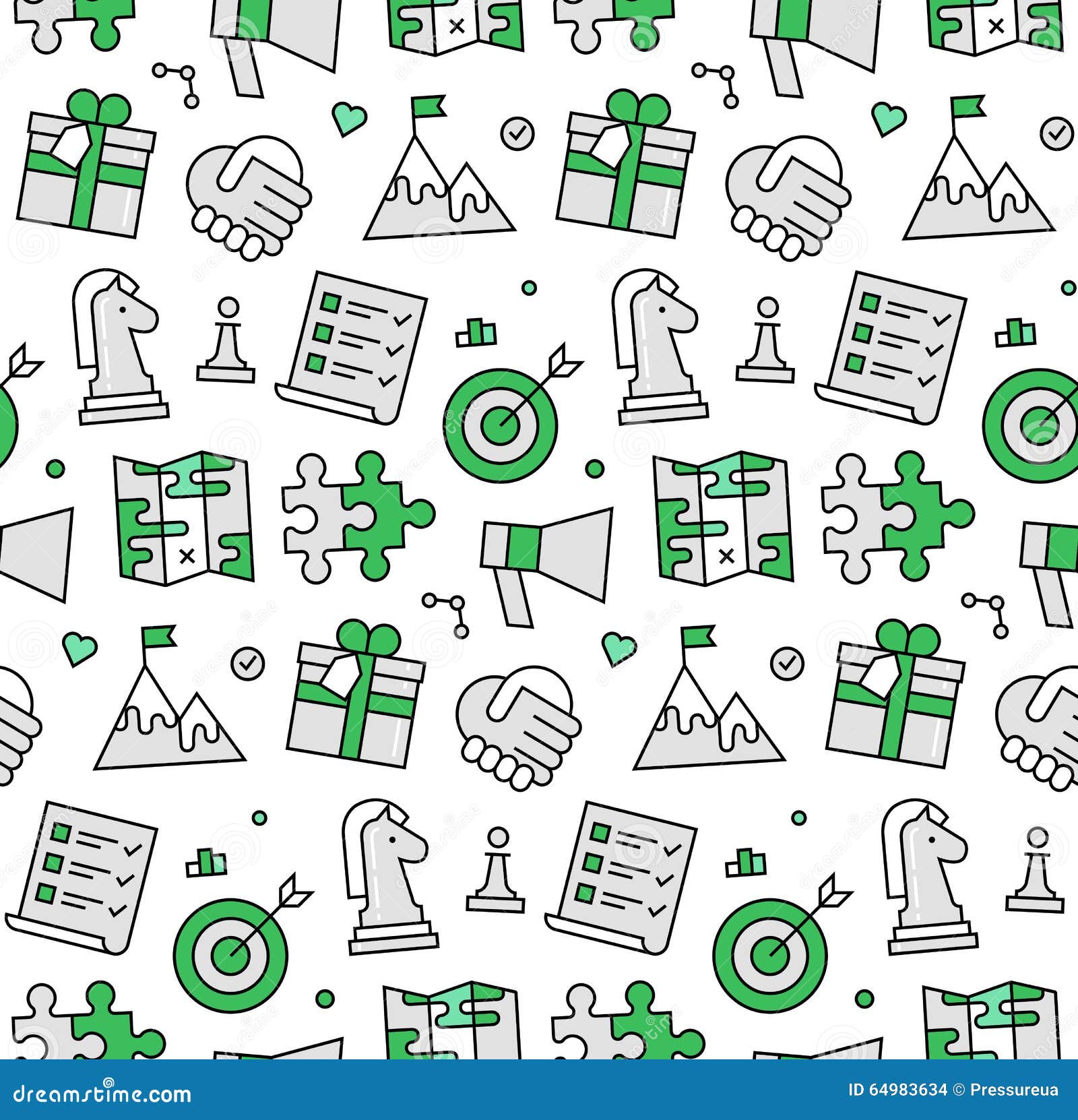 Strategy Elements Seamless Icons Pattern Stock Vector - Illustration of ...