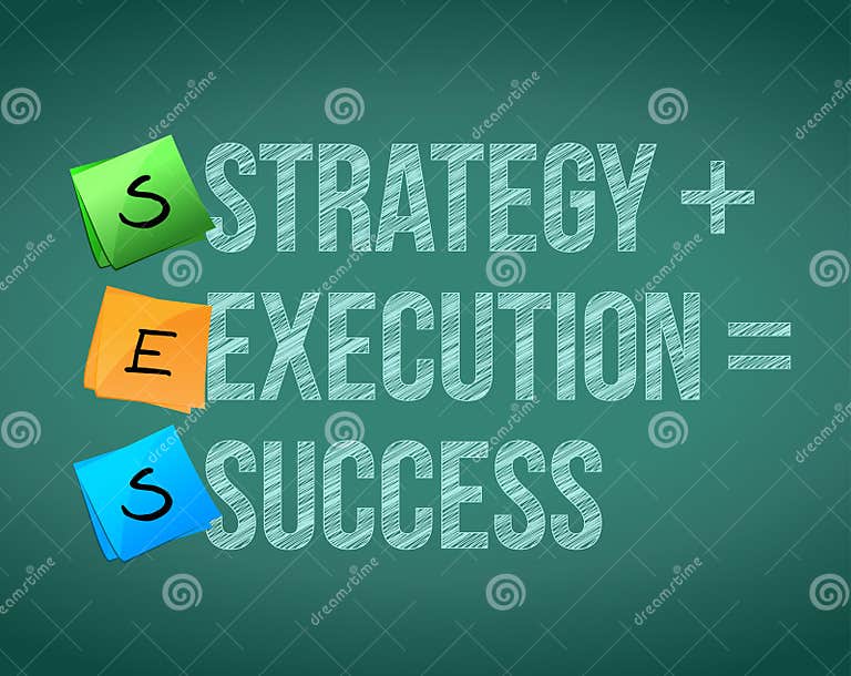 Strategy Execution To Success Concept Illustration Stock Illustration ...