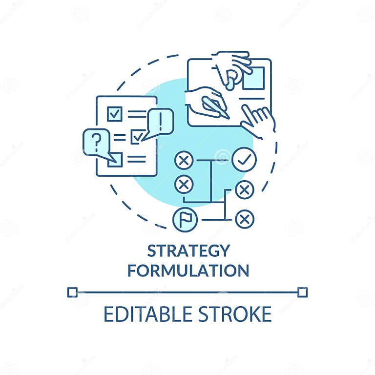 Strategy Formulation Turquoise Concept Icon Stock Vector - Illustration ...