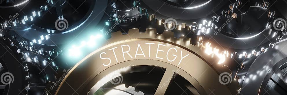 Strategy - gears concept stock illustration. Illustration of plan ...