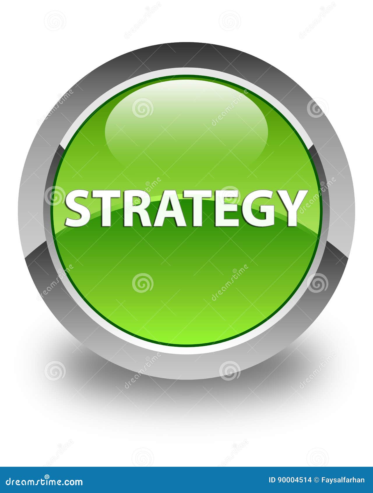 Strategy Glossy Green Round Button Stock Illustration - Illustration of ...