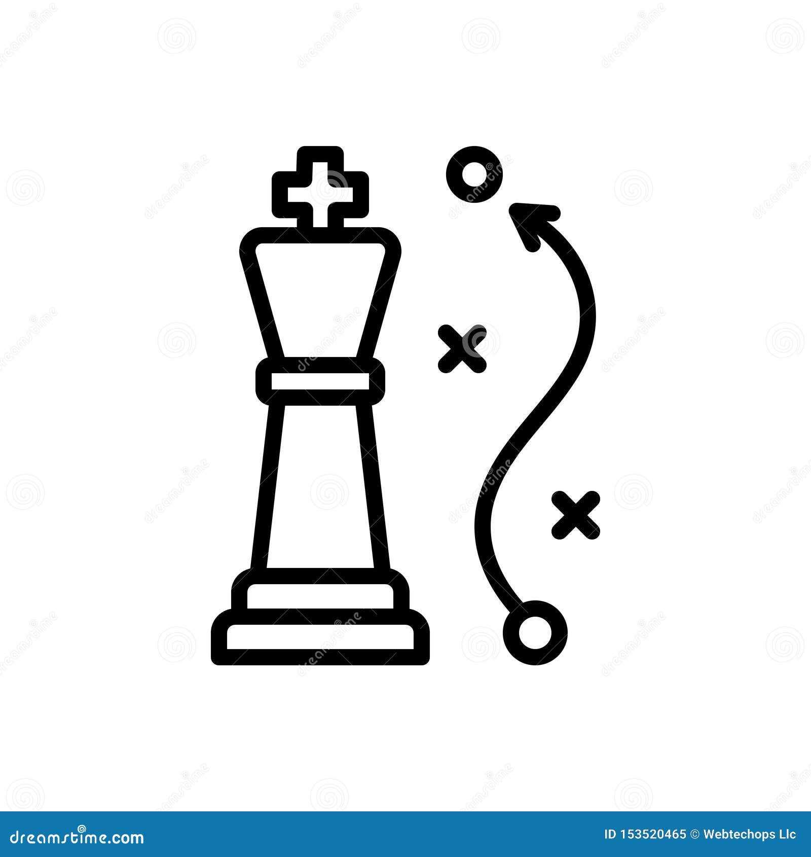 Black Line Icon for Strategy, Approach and Blueprint Stock Vector ...